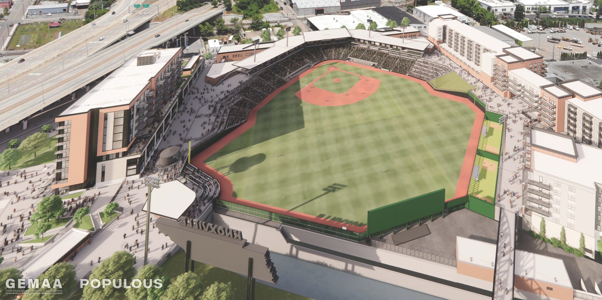 Inside of Knoxville tours stadium project - Smokies Baseball